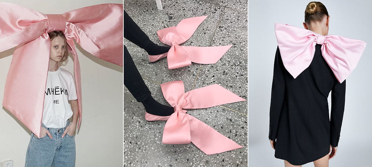 El ‘boom’ de los lazos rosas gigantes: de la americana de Zara a la ...