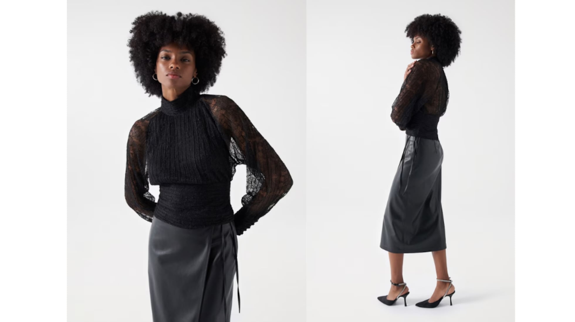 12 blusas negras con transparencias para triunfar estas fiestas ...