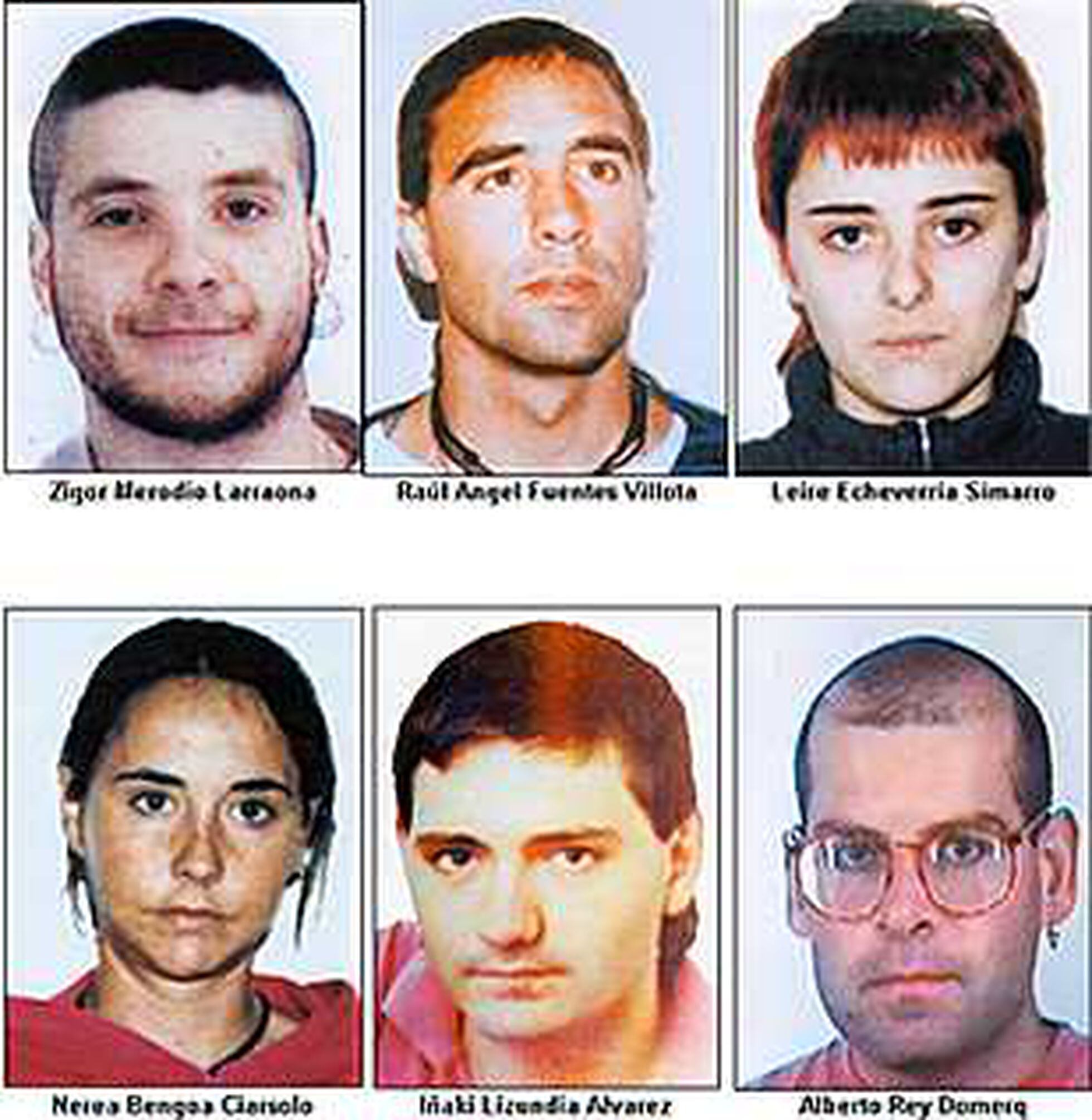 Interior distribuye las fotografías de seis etarras y pide la ...