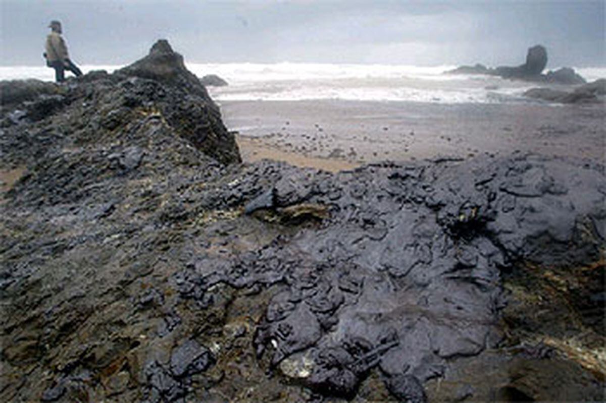 Una playa del País Vasco cubierta de chapapote | España | EL PAÍS