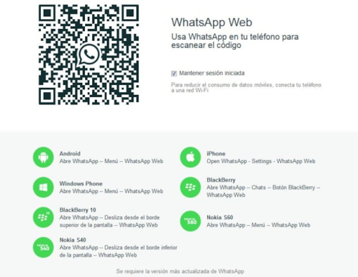 WhatsApp activa su servicio de mensajería web para iPhone | Tecnología ...