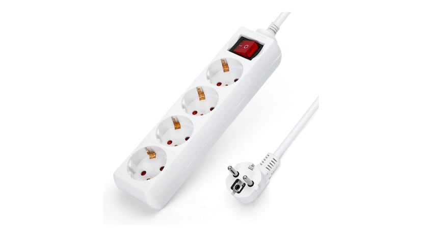 Cuatro alargadores eléctricos muy prácticos, con varios enchufes y ...