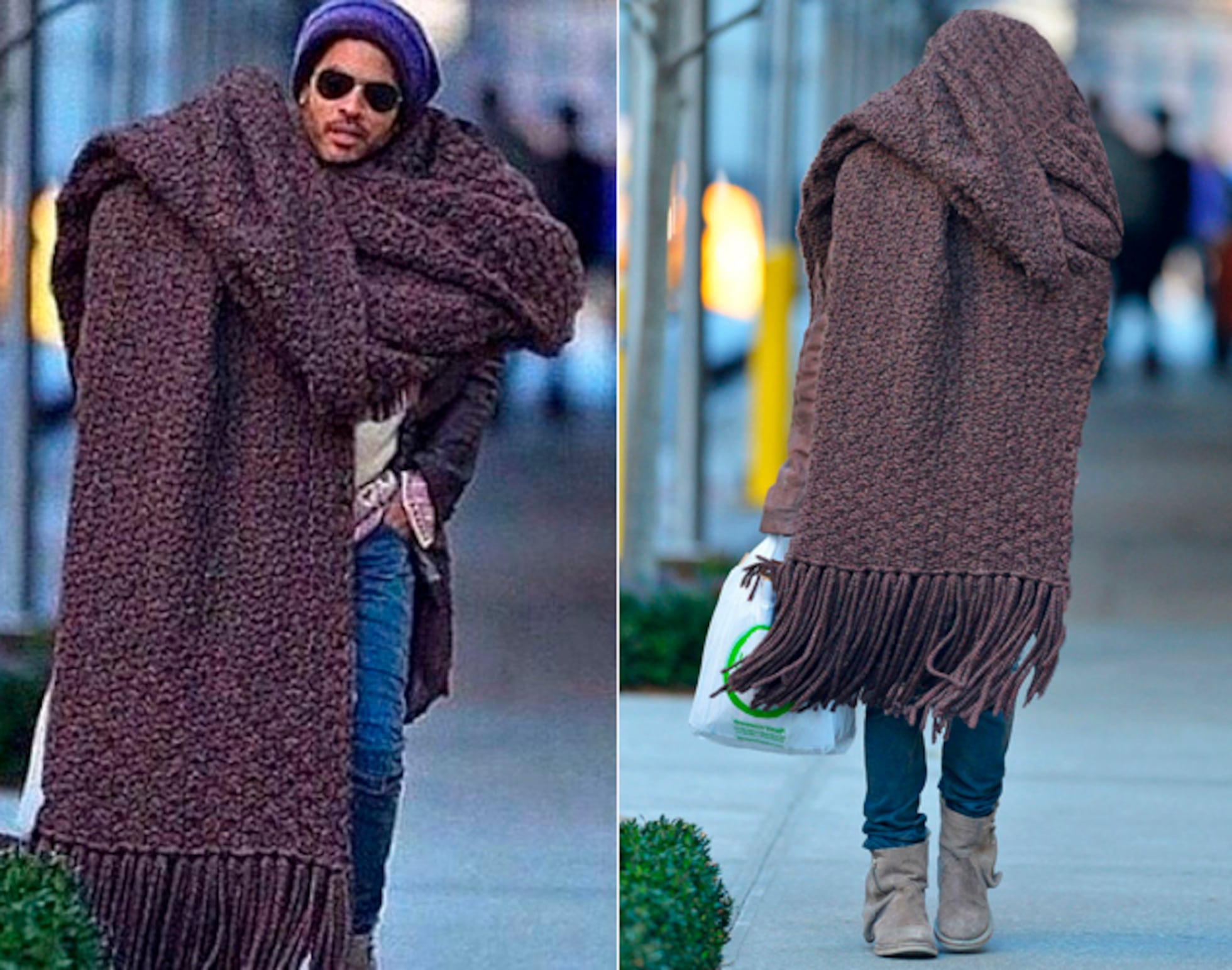 Está pasando: se lleva la bufanda XXL de Lenny Kravitz | S Moda ...