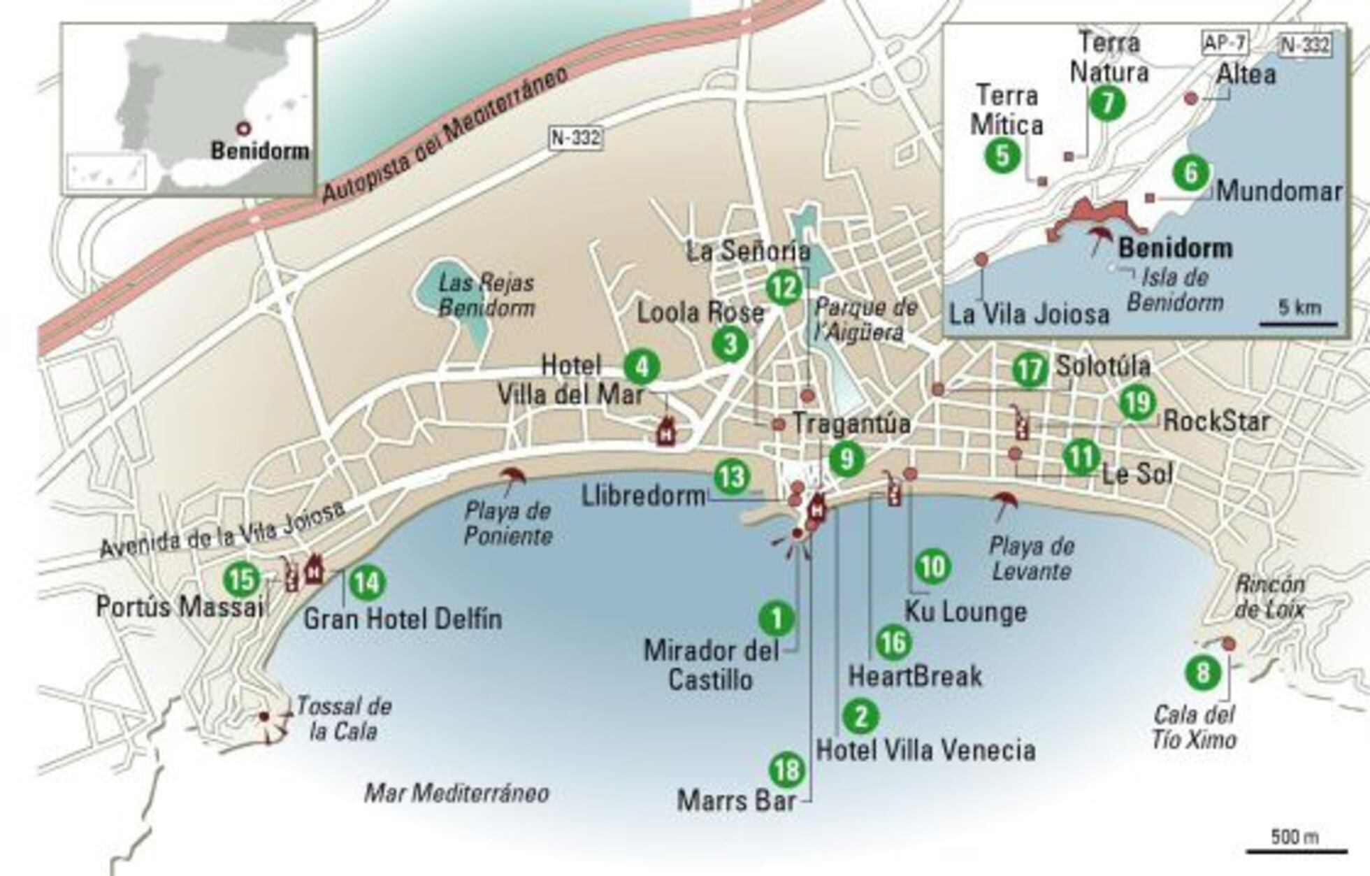 “Locos por Benidorm”, el mapa | El Viajero | EL PAÍS