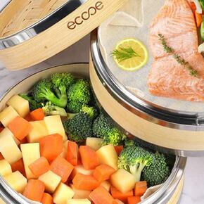 Cocina recetas más saludables con una de estas vaporeras de bambú ...