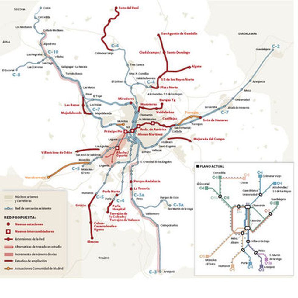 Así es el nuevo mapa de Cercanías | Noticias de Madrid | EL PAÍS