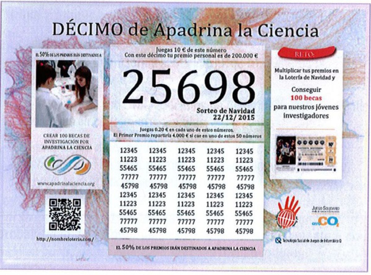 Apadrina la Ciencia: Una Lotería para becar a 100 científicos | Ciencia ...