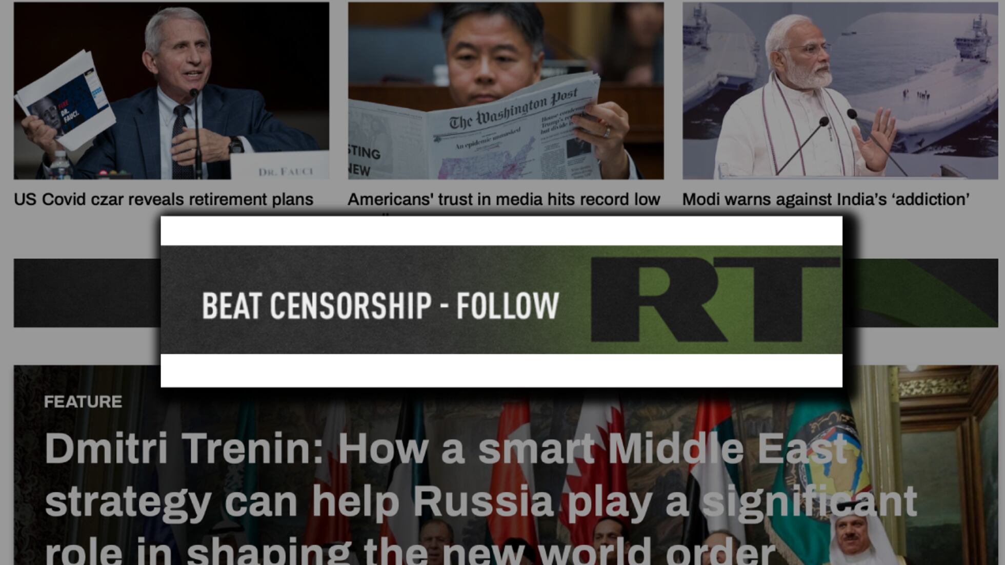 Russia Today: RT está prohibido en Europa, pero cientos de webs ...
