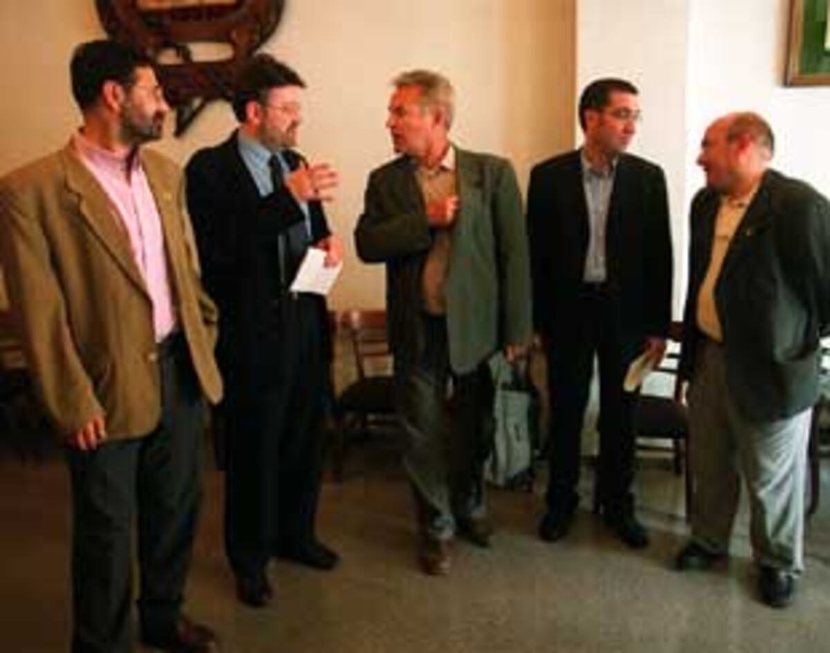 David Hammerstein, Ximo Puig, Joan Ribó, Ferran Puchades y Joan ...