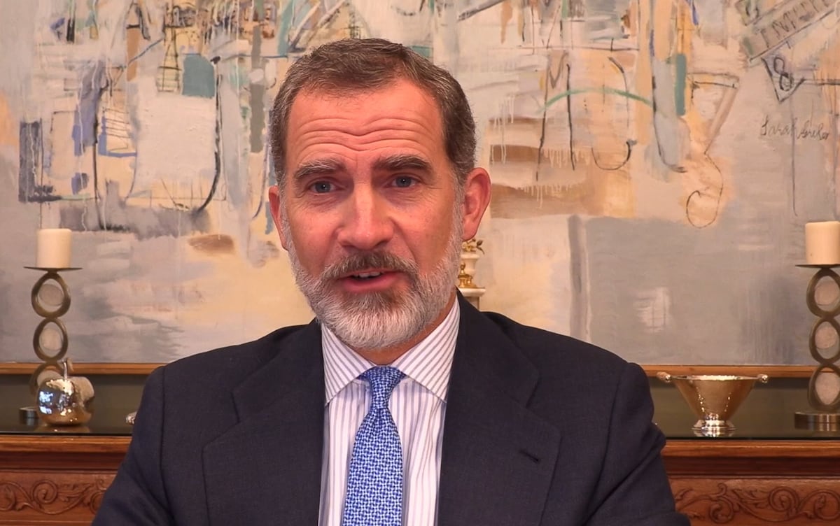 El Rey interviene por videoconferencia en un acto por primera vez desde ...