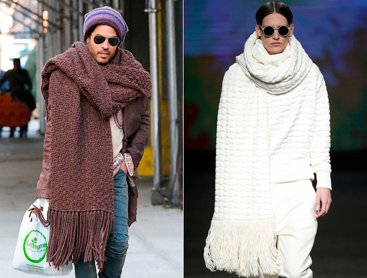 Está pasando: se lleva la bufanda XXL de Lenny Kravitz | S Moda ...