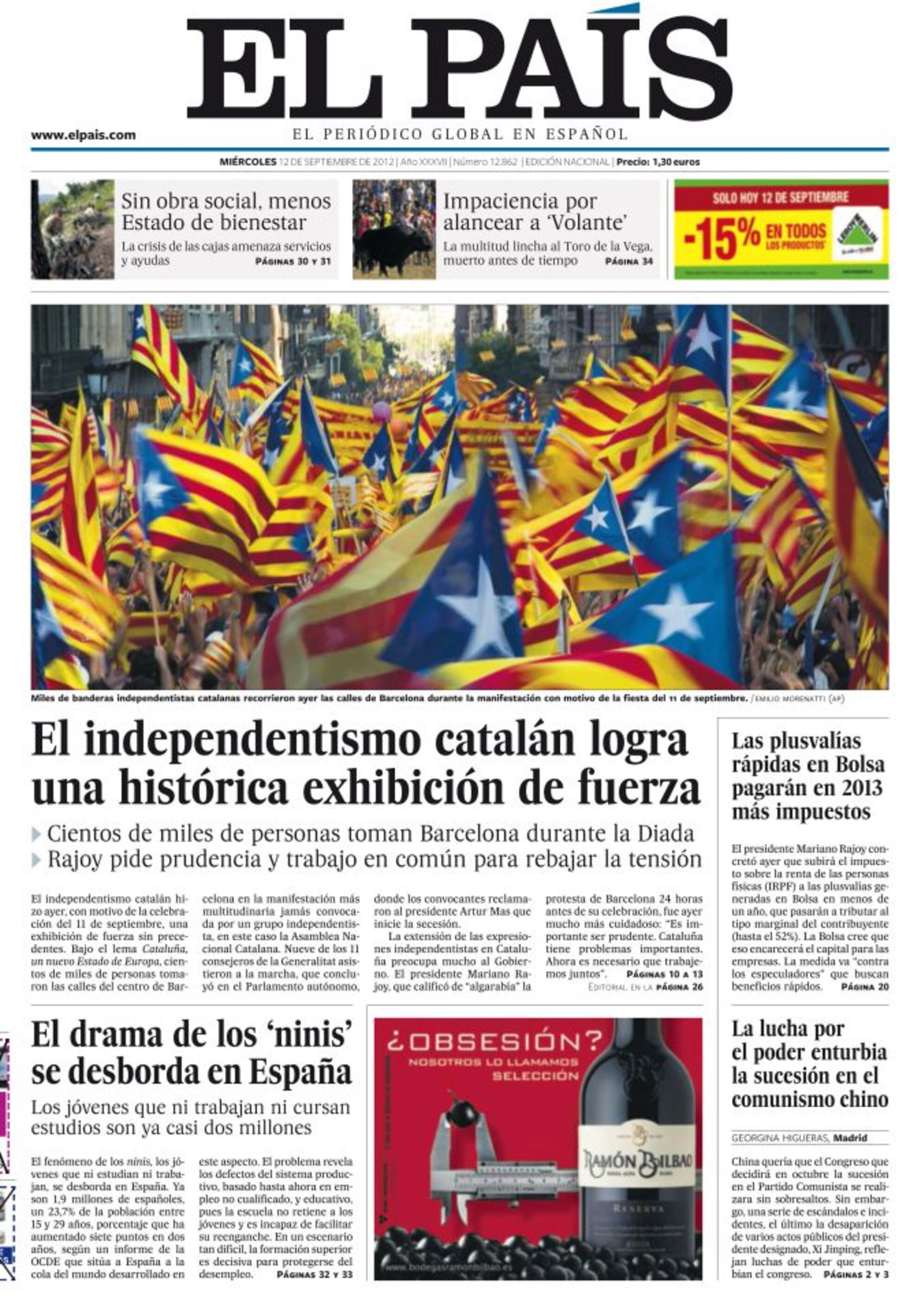 El auge del independentismo en Cataluña a través de 21 portadas de EL ...