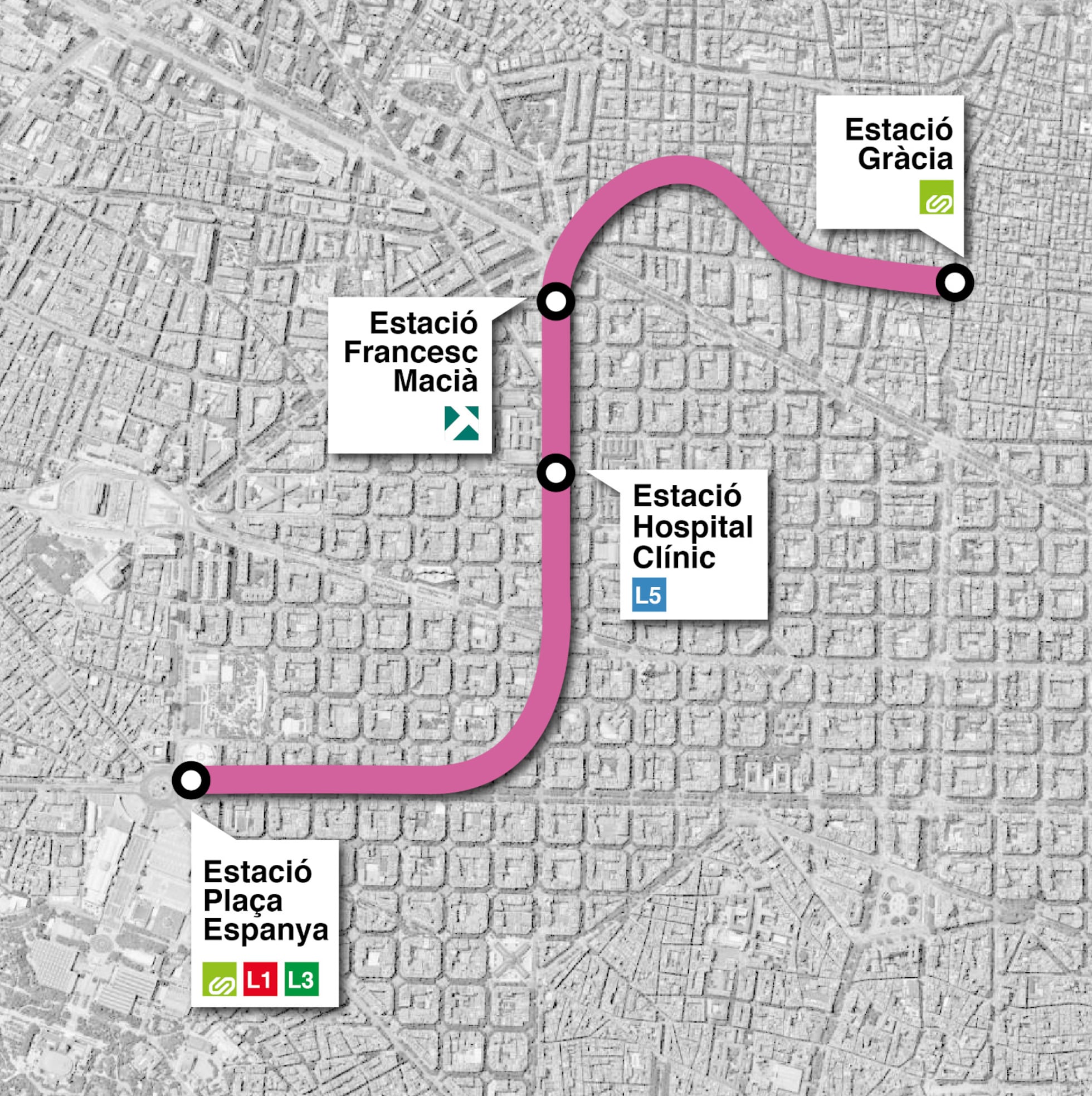 Las obras para unir los Ferrocarrils entre plaza de Espanya y Gràcia ...