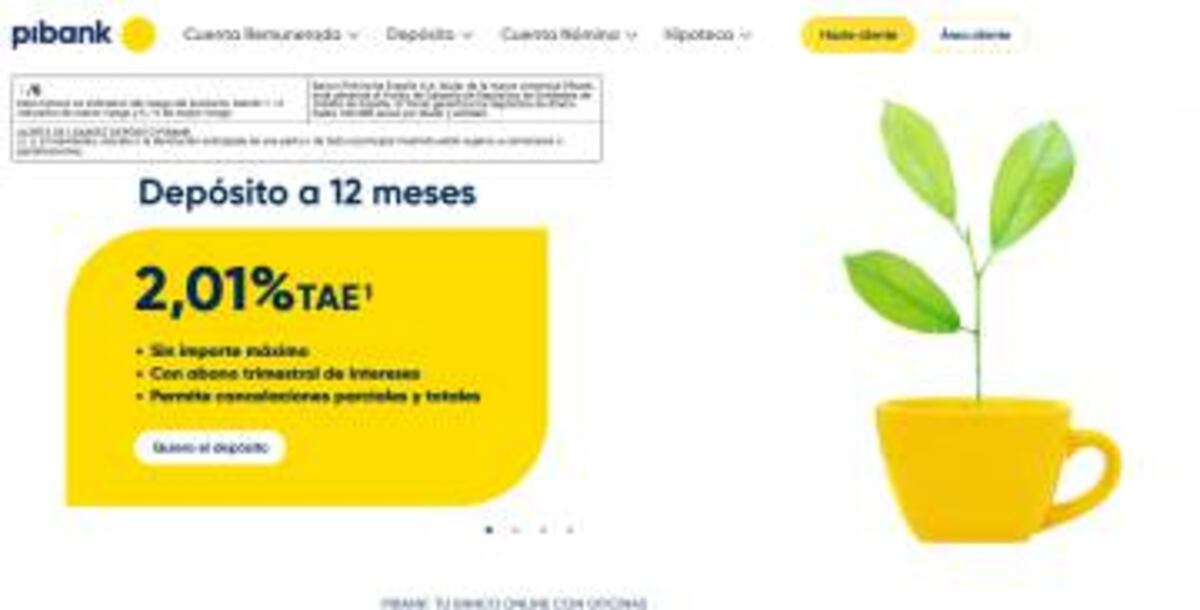 Pibank aumenta al 2,01% TAE la rentabilidad de su depósito a 12 meses ...