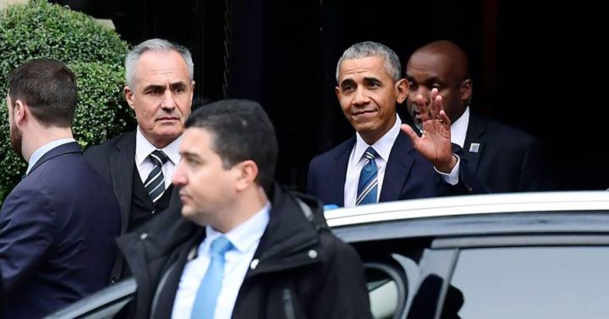 La discreción marca el primer encuentro de Obama con Macron en París ...
