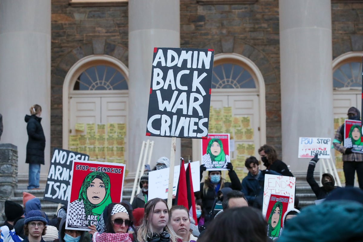 Pennsylvania Capitol protest against state investing in Israel bonds ...