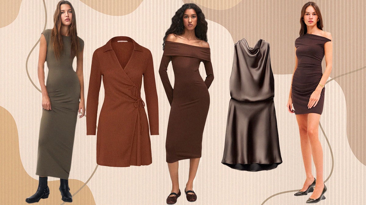 El vestido marrón destrona al clásico ‘little black dress’ | Fotos ...