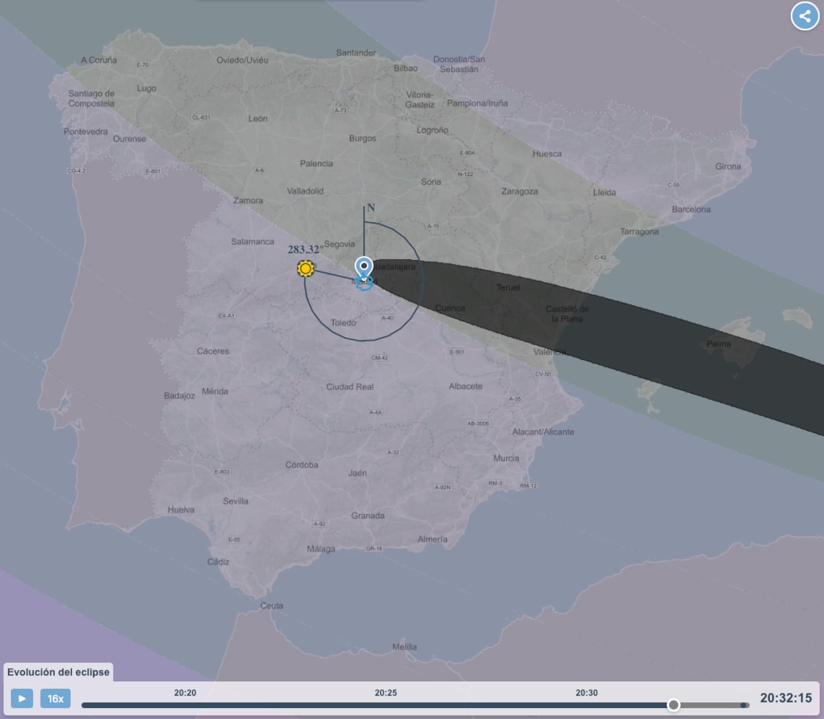 España ya tiene el mapa oficial de los eclipses totales de 2026 y 2027 ...