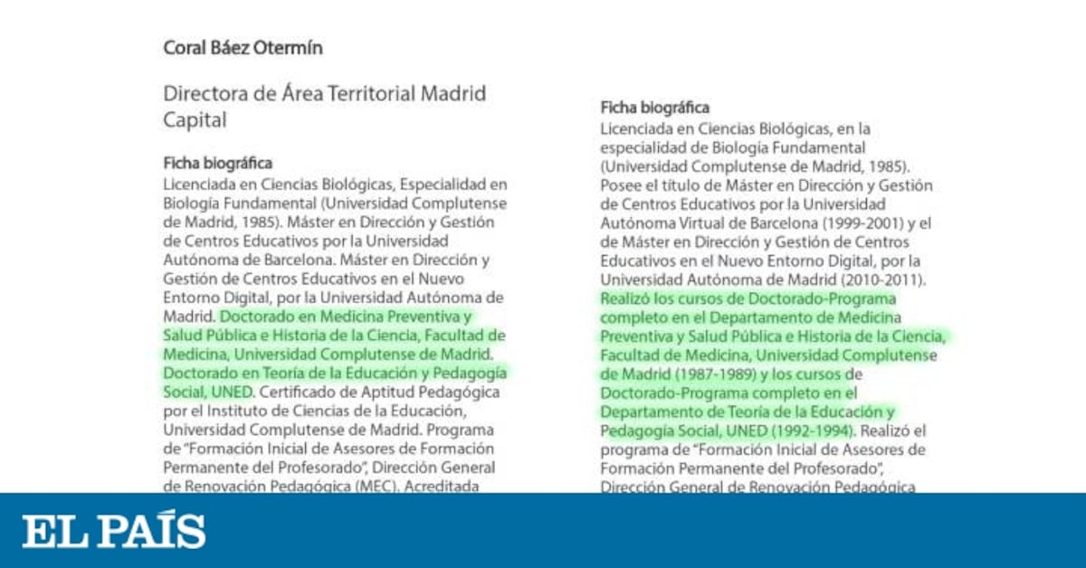 Coral Báez: Dos doctorados, pero ni una sola tesis | Noticias de Madrid ...