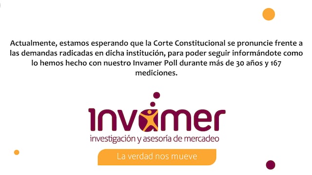 Invamer publica una encuesta sin datos por una nueva ley: “No nos es ...