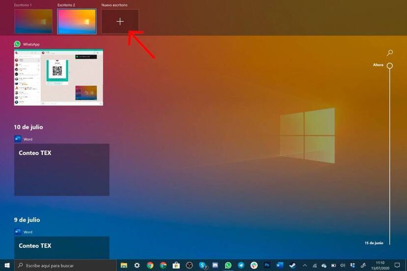 Crea varios escritorios en Windows 10 para trabajar más cómodamente ...