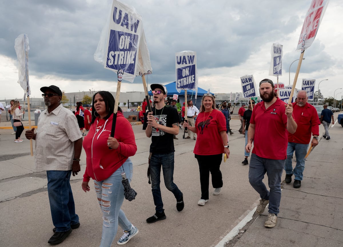 The strike by auto workers is entering its fourth day with no signs ...