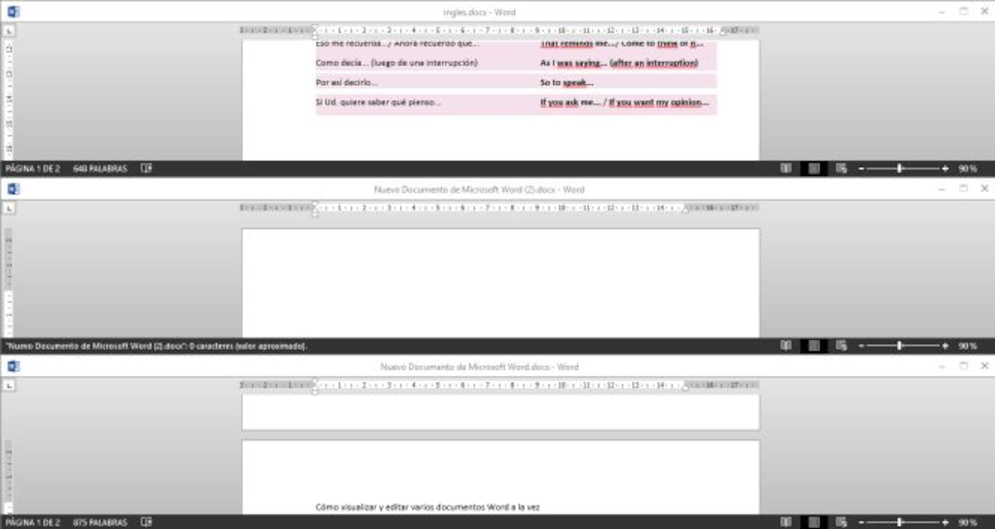 Cómo visualizar y editar varios documentos Word a la vez | Lifestyle ...