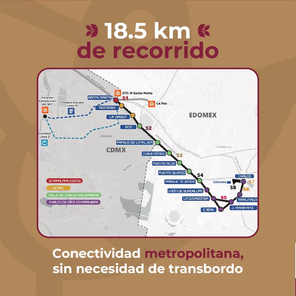 Trolebús Chalco-Santa Marta: estaciones, mapa del recorrido y lo que ...