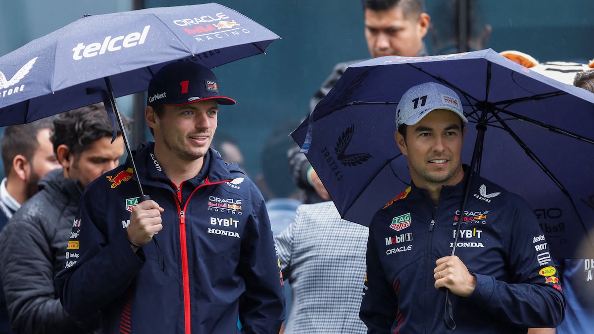 GP de México 2023: La ‘cascarita’ de Verstappen, Checo Pérez y Jorge ...