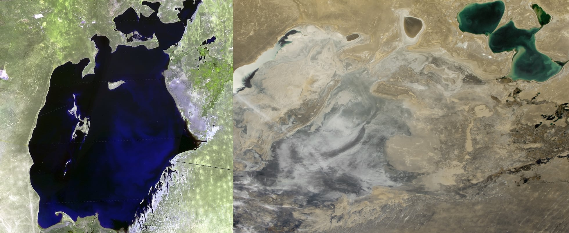 La tierra bajo lo que fue el mar de Aral se está levantando por la ...