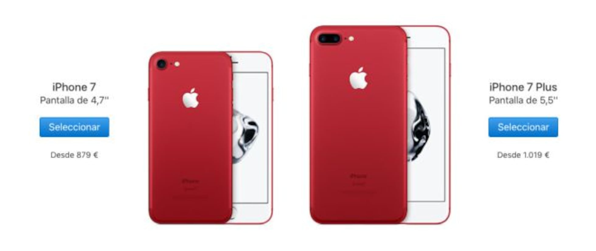Apple lanza los iPhone 7 y 7 Plus de color rojo junto a los iPhone SE ...