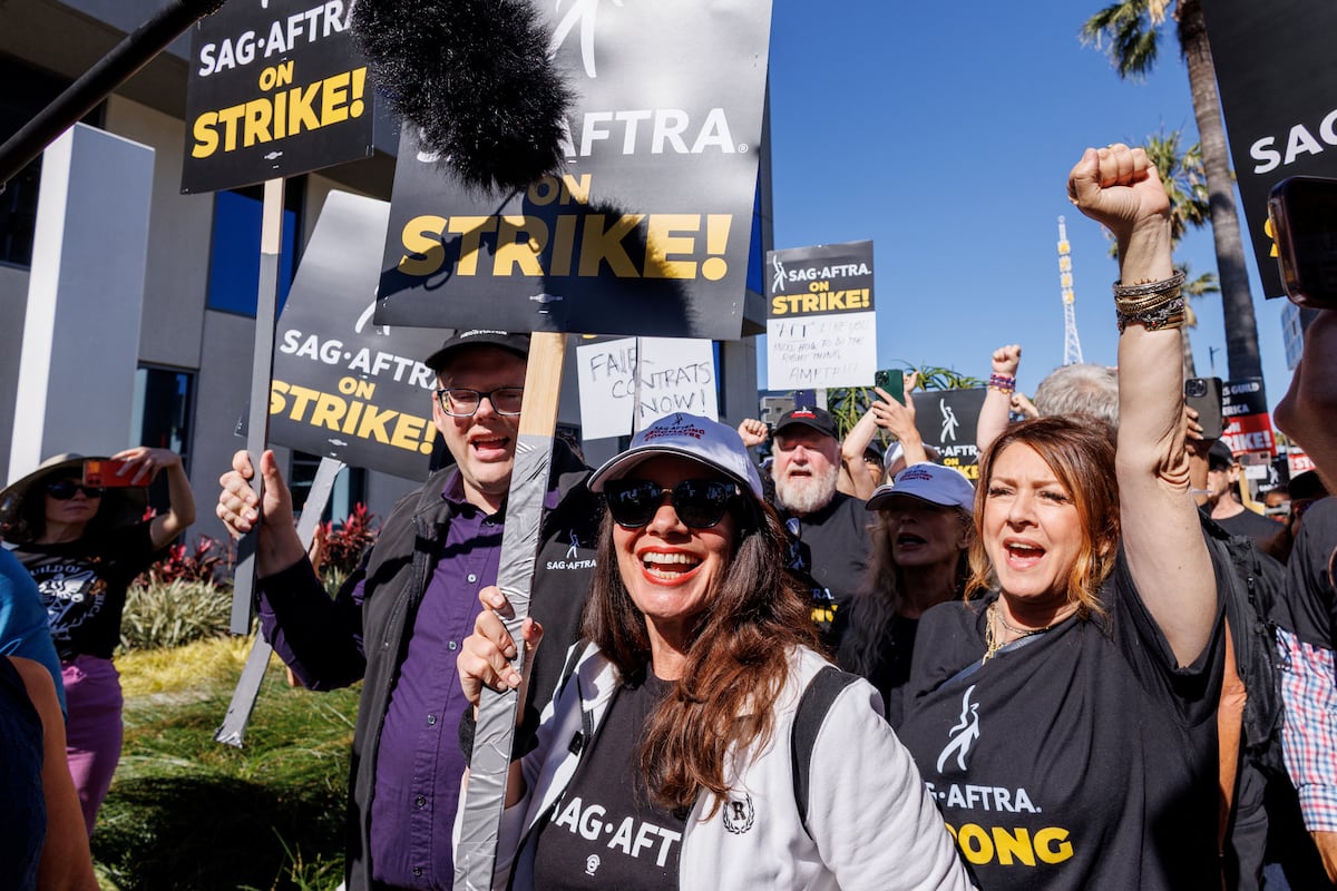 Hollywood on strike, Day 1: Picket lines outside the studios | U.S ...