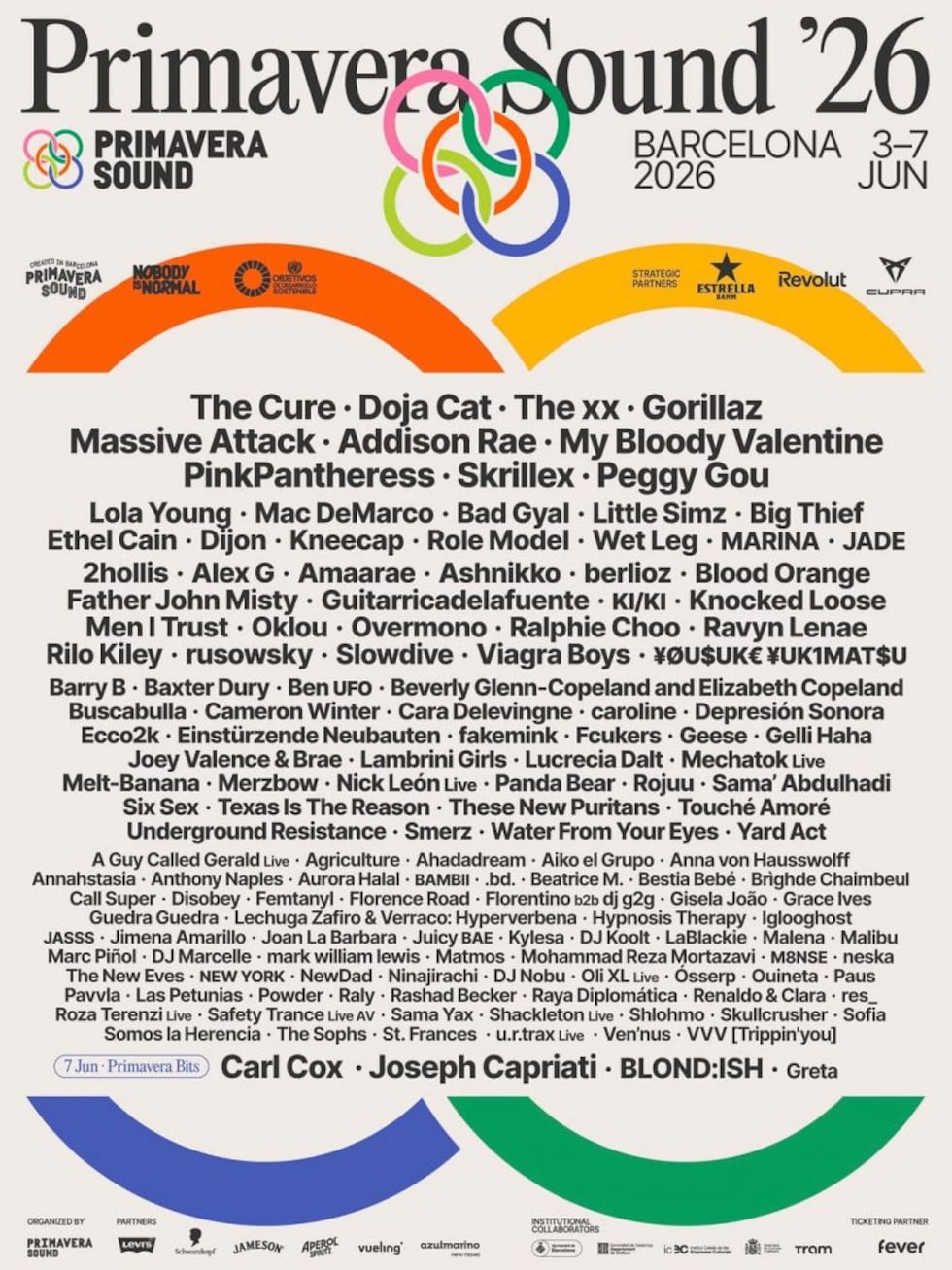 Primavera Sound 2026: entradas y cartel con los artistas confirmados ...