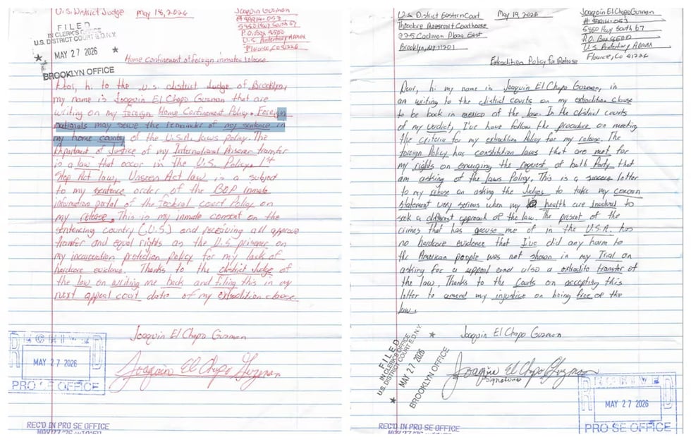 La inagotable pluma del reo 89914053: las cartas del Chapo desde la ...