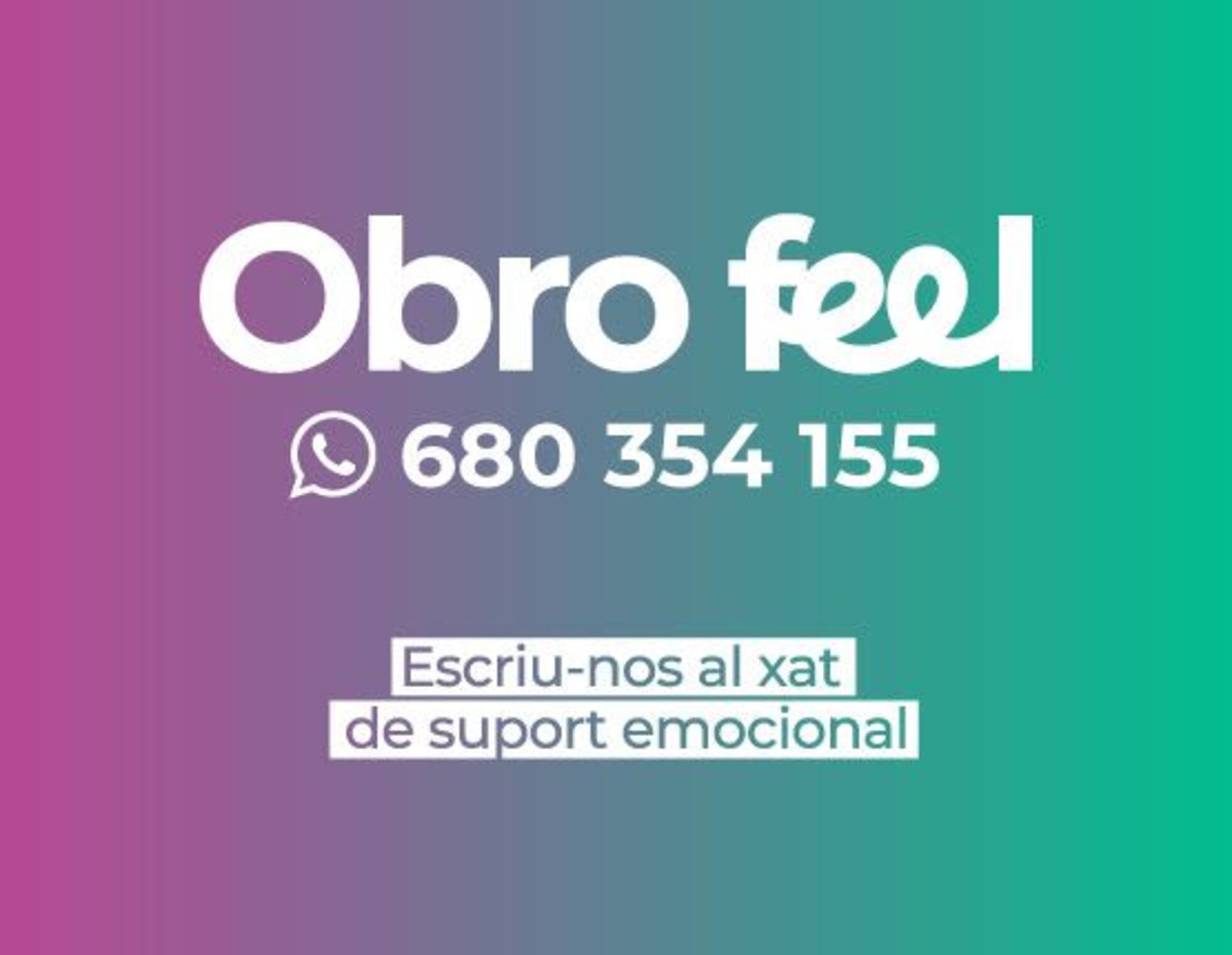 Obro Feel, el chat de la esperanza que ya ha atendido a más de 900 ...