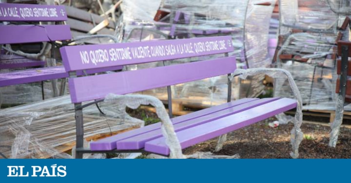 Un banco morado | Noticias de Madrid | EL PAÍS