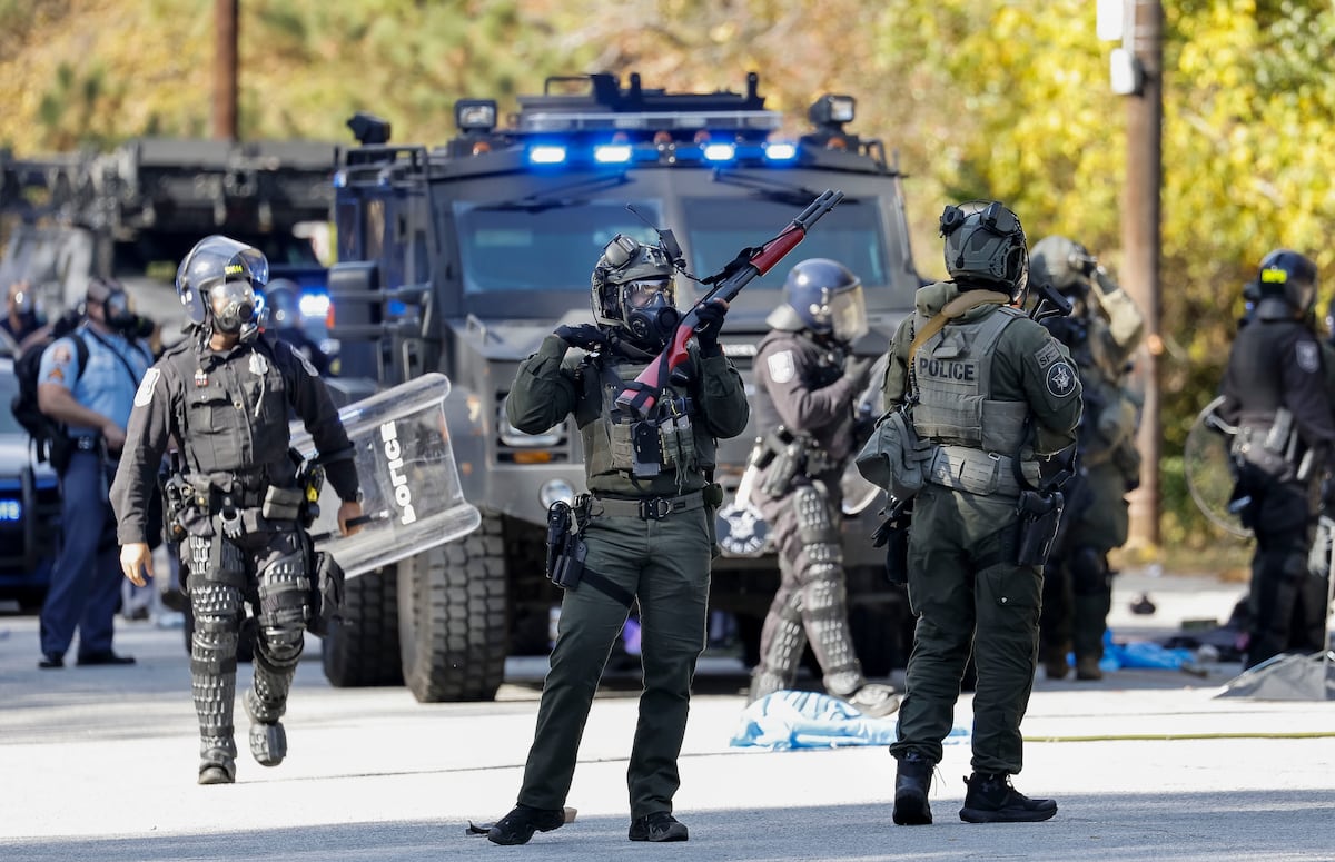 Police and protesters clash at Atlanta training center site derided by ...