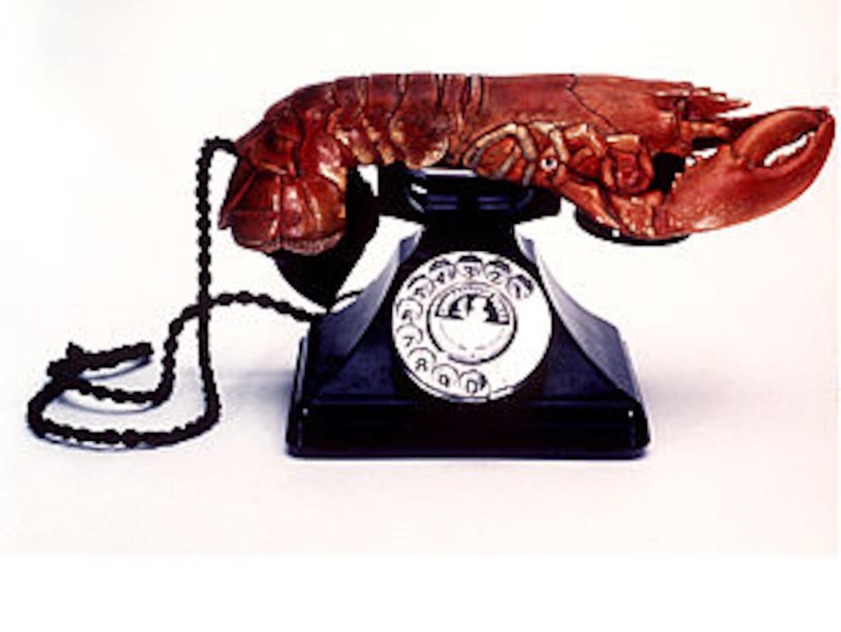 "Lobster Telephone"(1936), obra de Salvador Dalí que muestra una ...