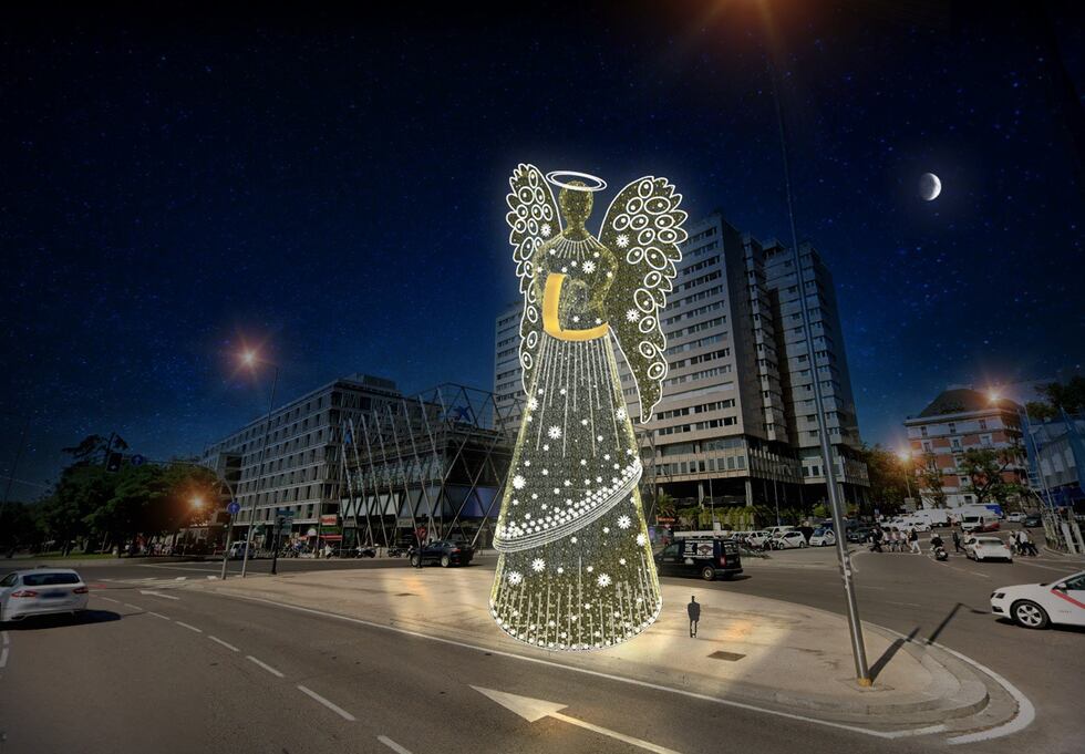 El “Ángel de Madrid”, de 18 metros de altura, iluminará la plaza de ...