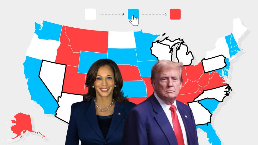 Electoral college calculator: Which states do Kamala Harris and Donald ...