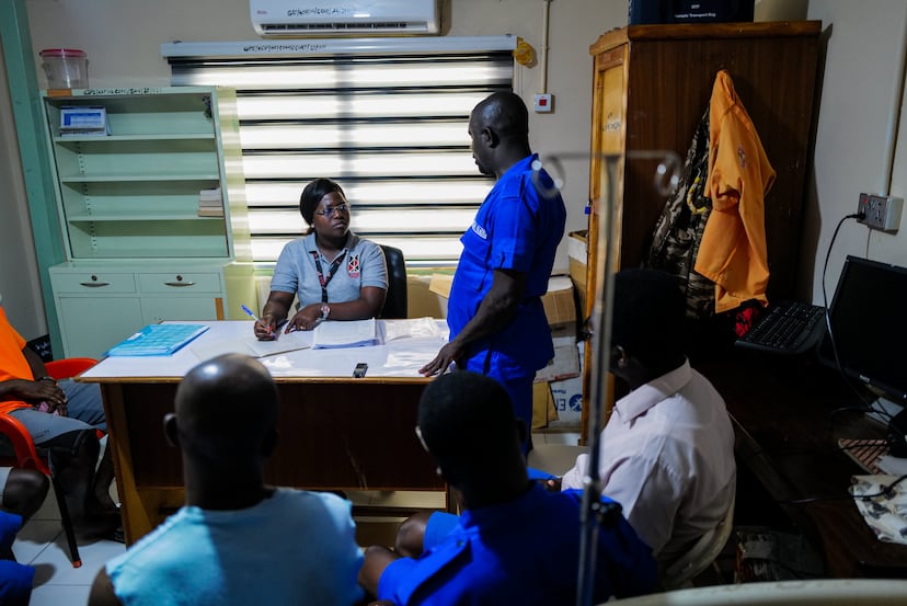 Inside a Ghanaian prison, where inmates are crammed together and close ...