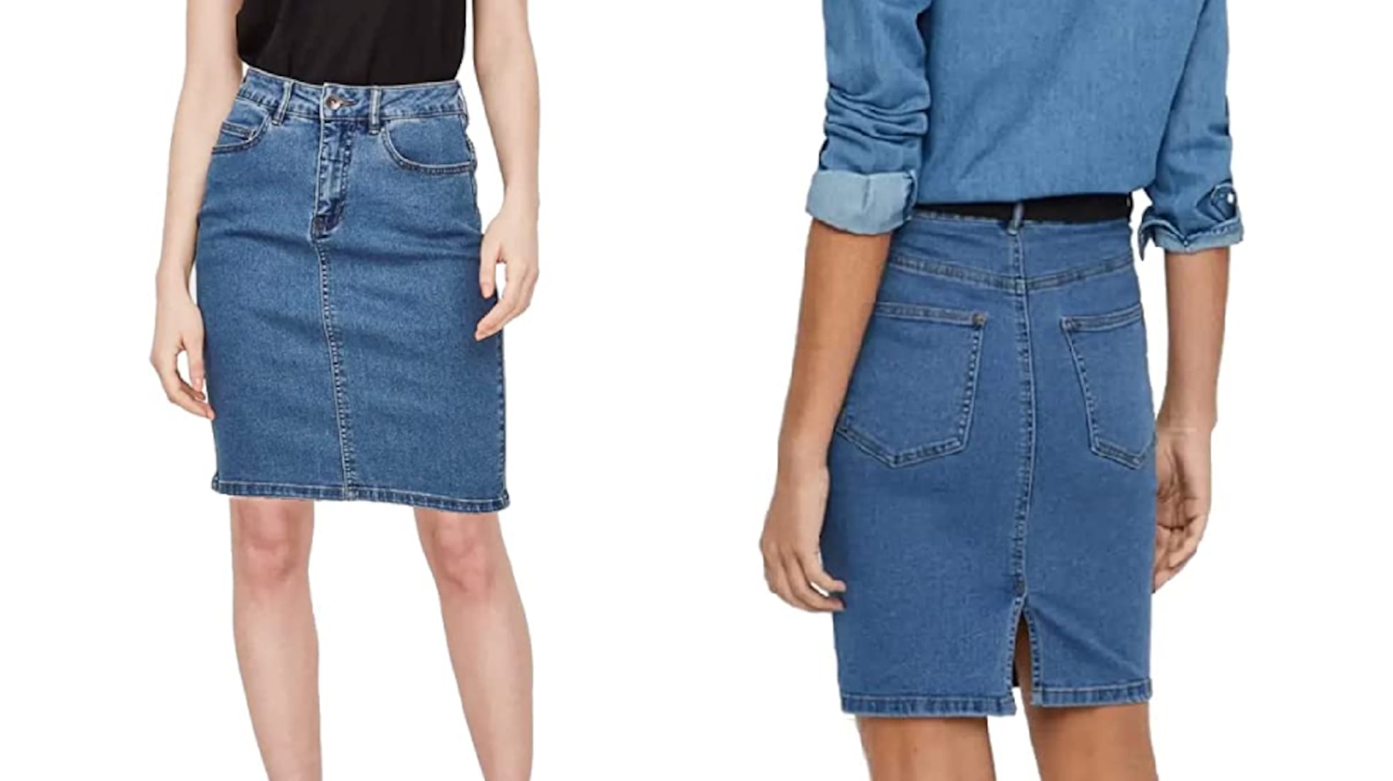 Alerta tendencia de otoño: faldas vaqueras midi para combinar con todo | Escaparate: compras y ...