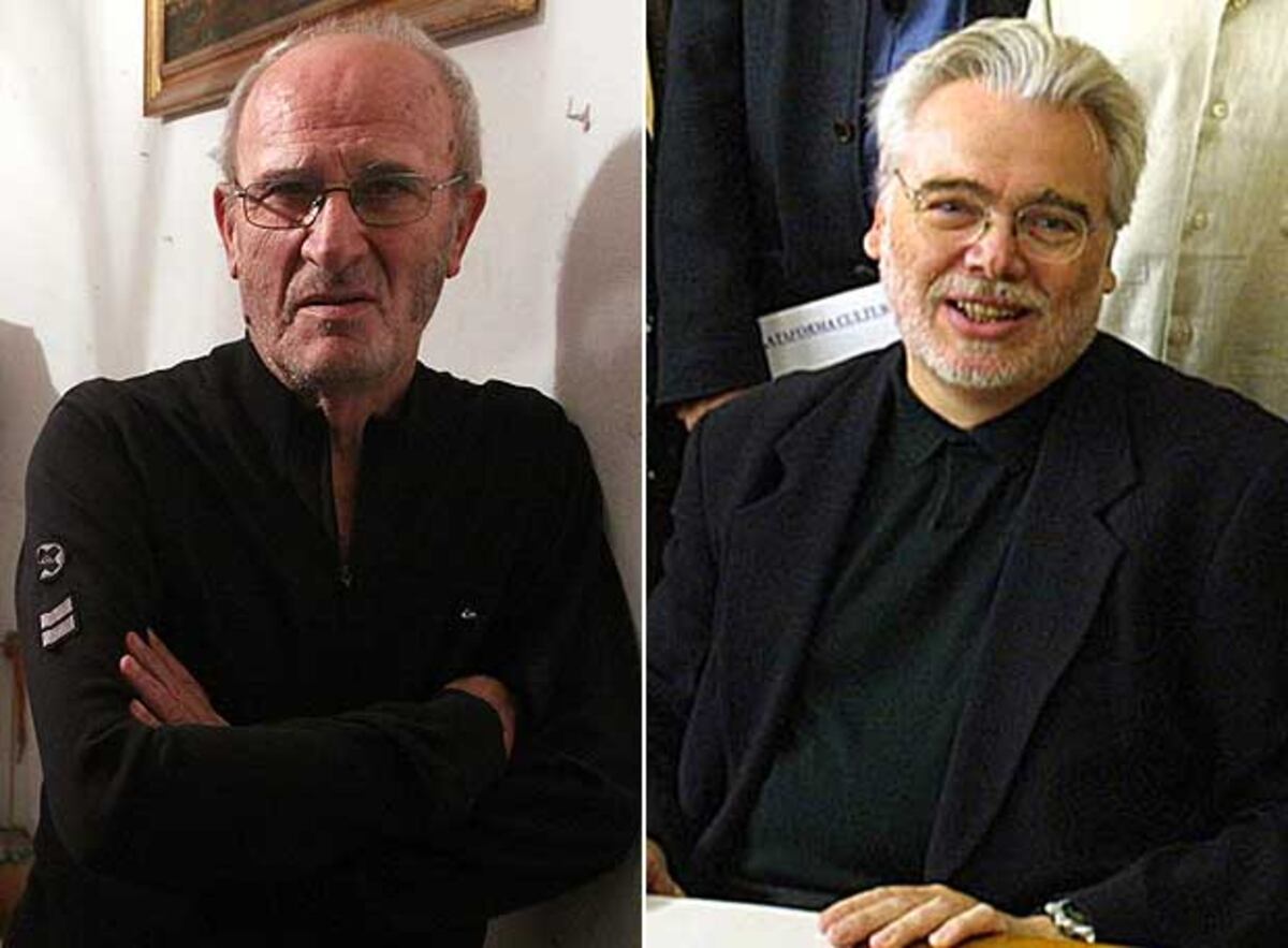 El dramaturgo Miguel Romero Esteo y el arquitecto Juan Ruesga ...