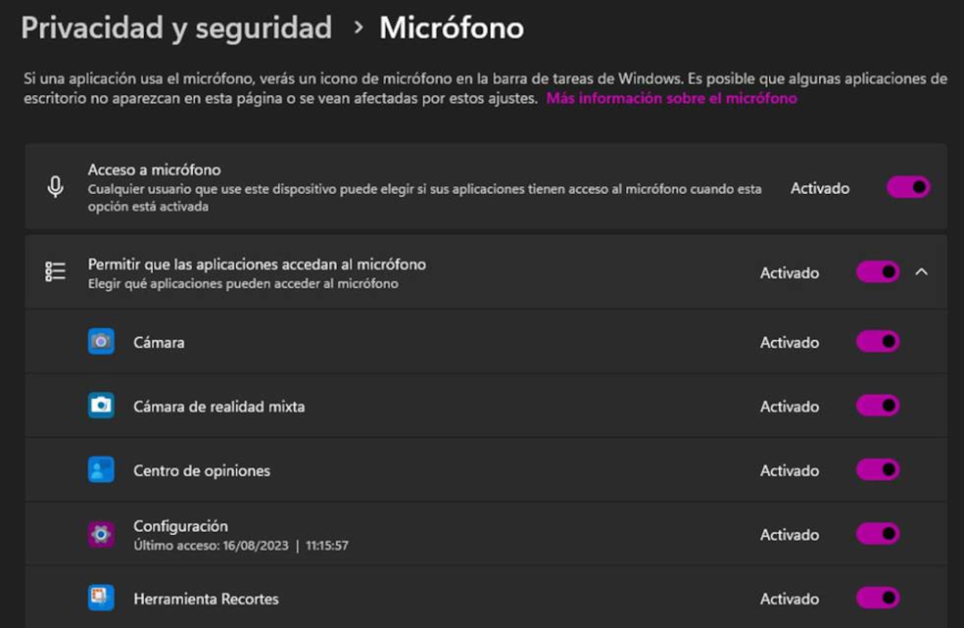 Cómo activar el micrófono del PC en Windows 11 para utilizarlo para ...