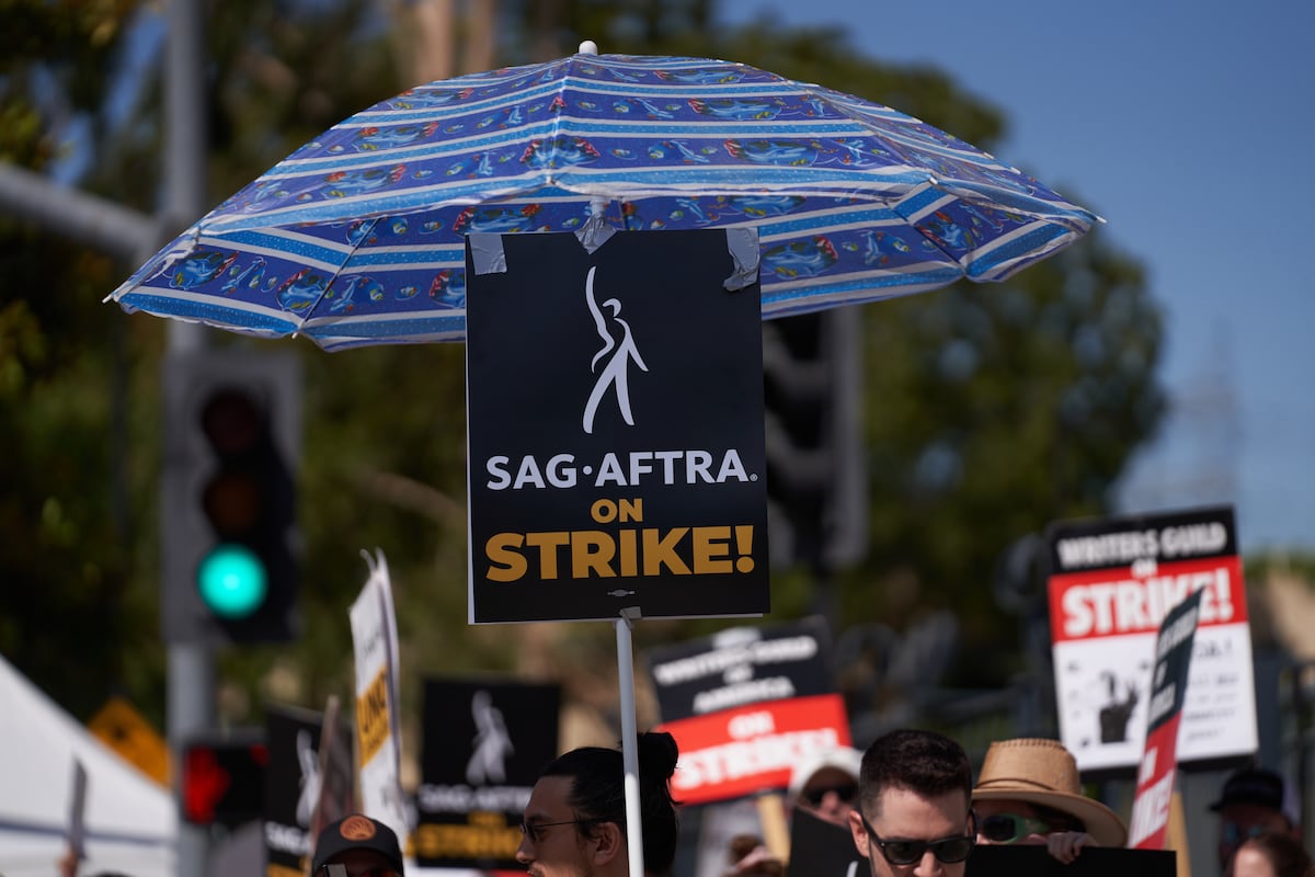 Movie and TV stars join picket lines in fight over the future of ...