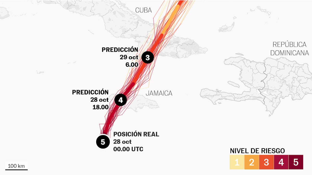 Los mapas del avance del huracán ‘Melissa’ y su posible trayectoria ...