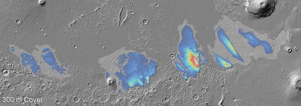 Massive deposits of water ice discovered on the equator of Mars ...