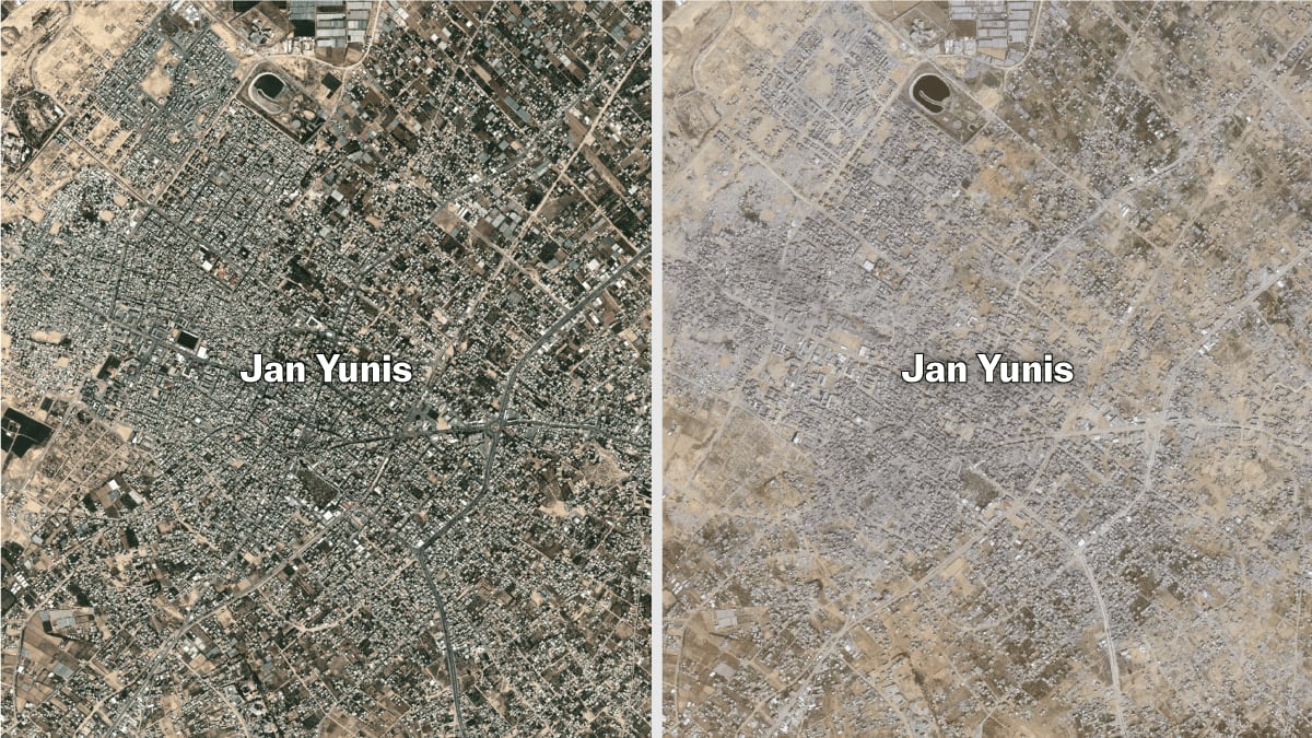 Satellite images reveal extent of devastation in Gaza after six months ...