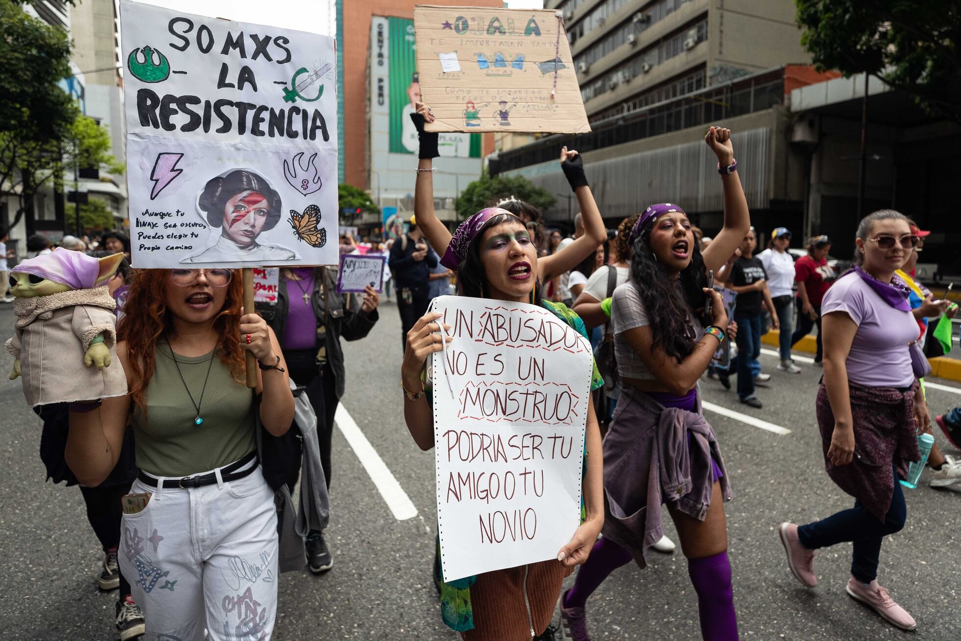 Las manifestaciones por el Día Internacional de la Mujer en América, en ...