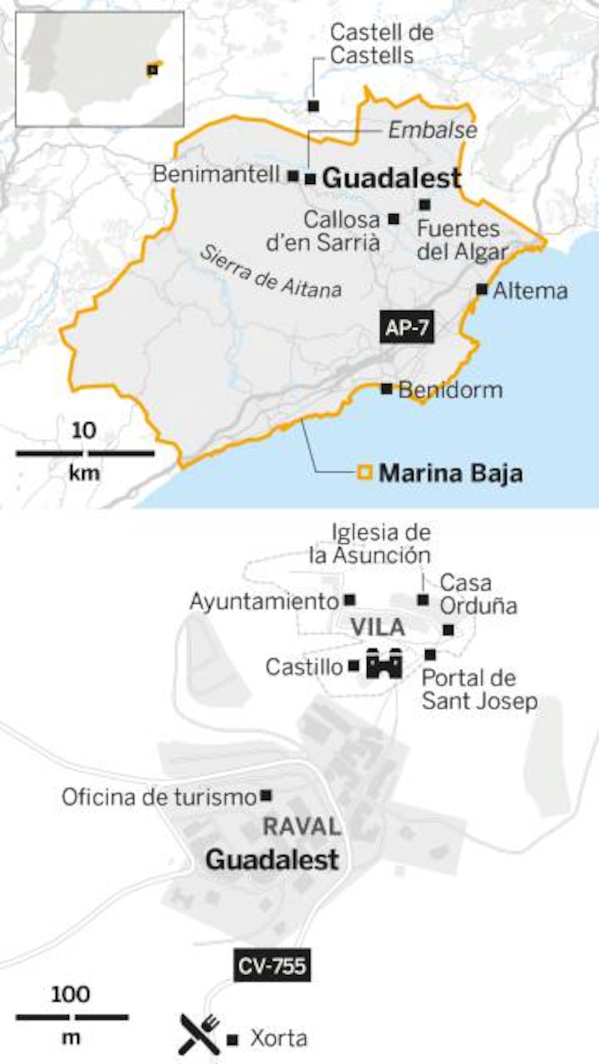 El Castell de Guadalest: a los pies de la torre enriscada | El Viajero ...